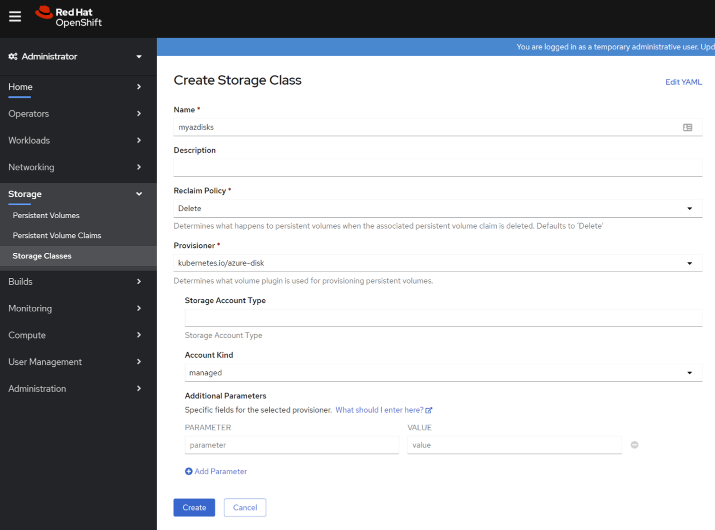 Azure Red Hat Openshift Storage Concepts – Cloudtrooper