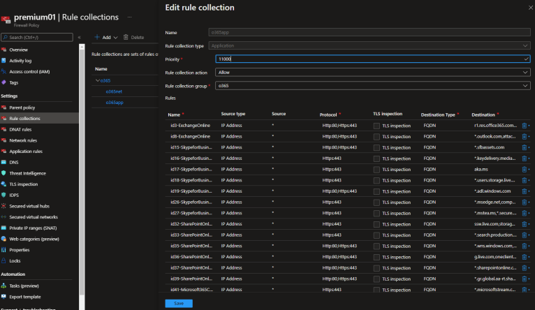 Azure Firewall rules for Office 365 – Cloudtrooper